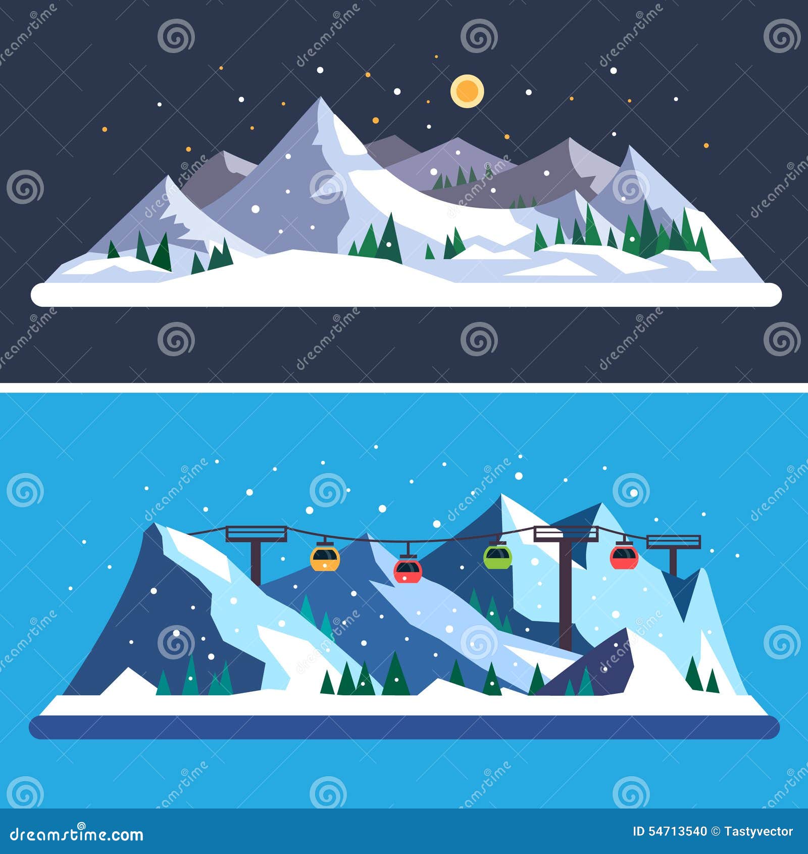 Ski Resort stock vector. Illustration of background, sport - 54713540
