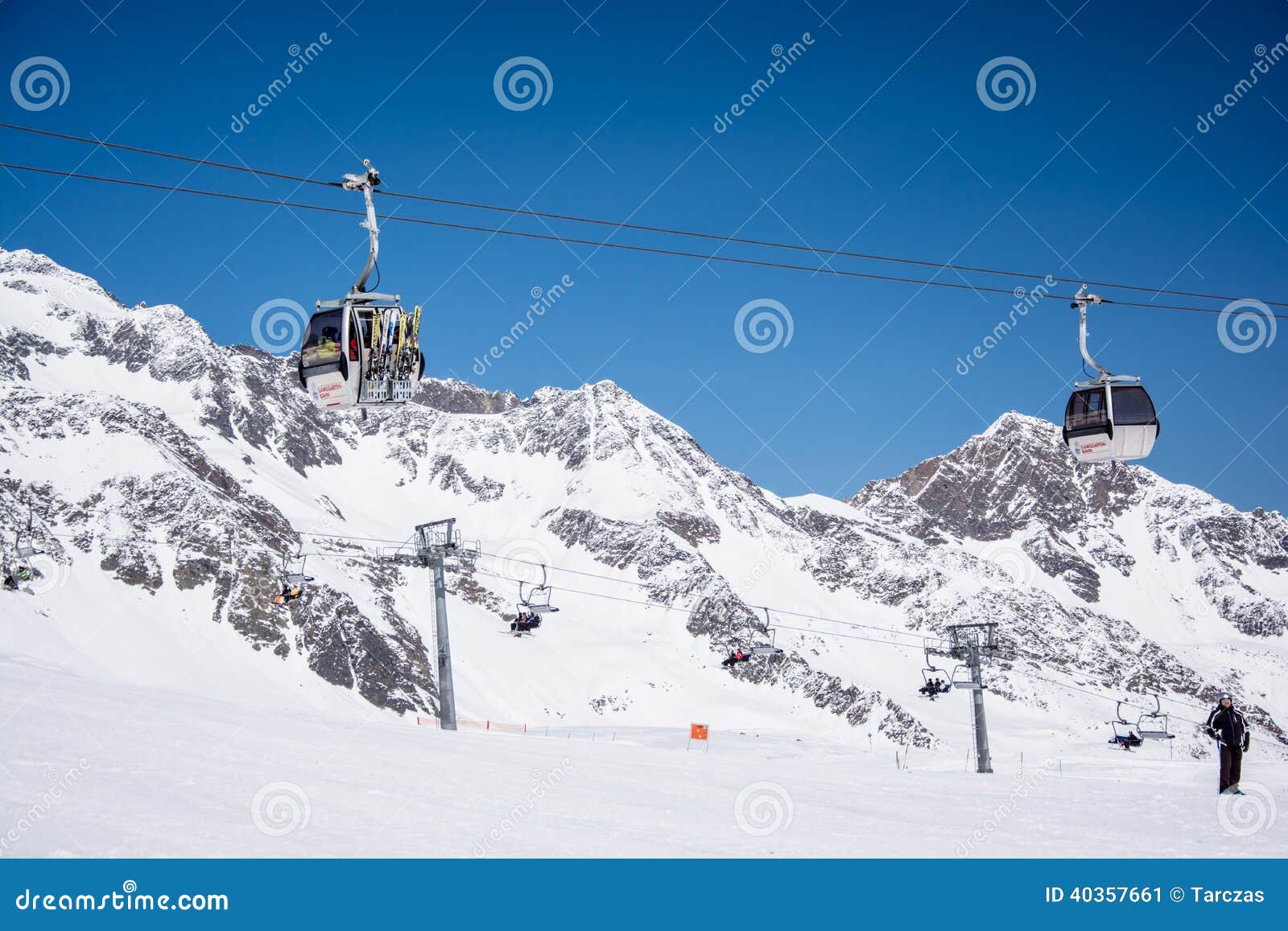 Ski Resort of Neustift Stubai Glacier Editorial Photo - Image of winter ...