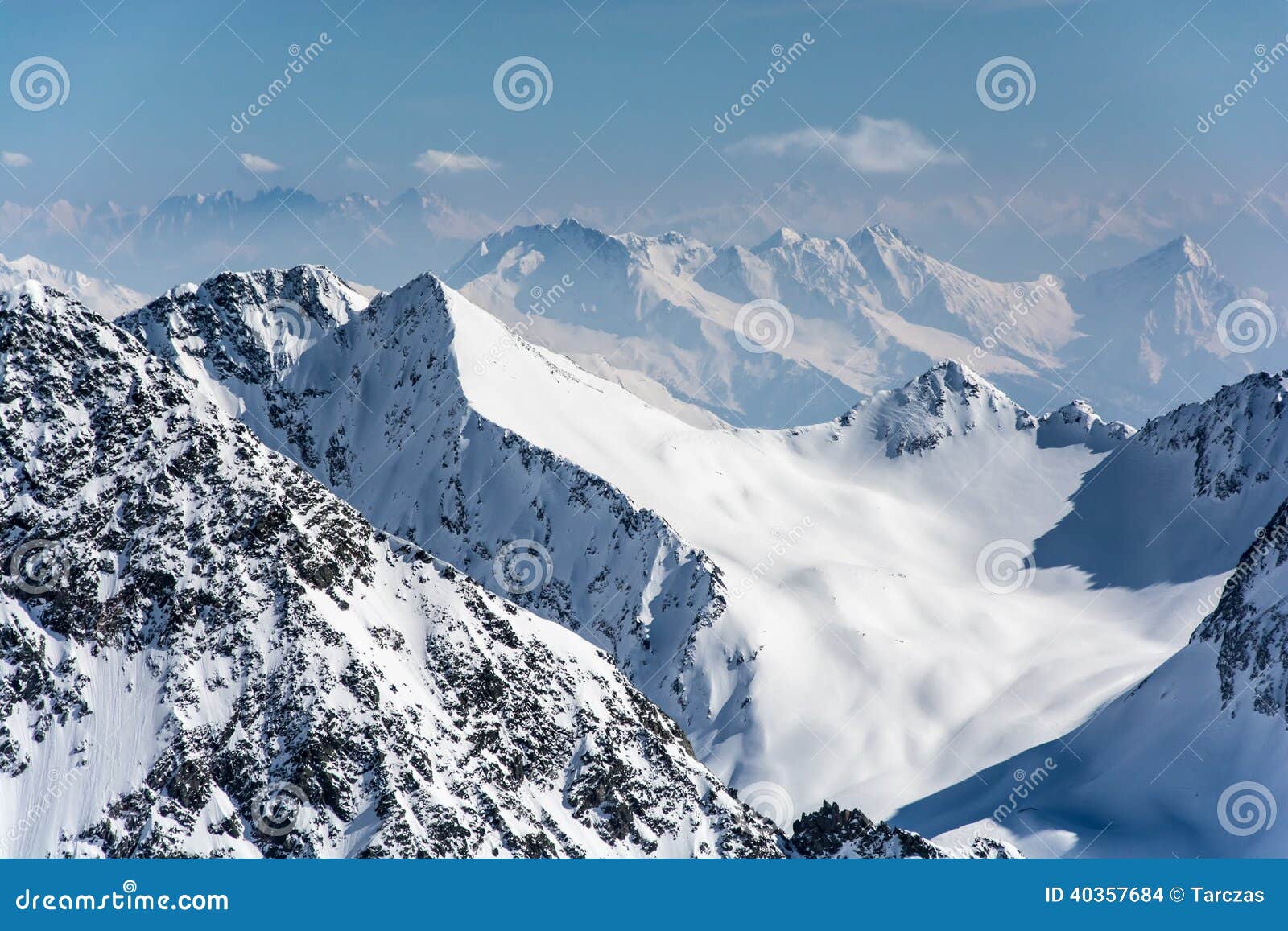 Ski Resort of Neustift Stubai Glacier Stock Photo - Image of skiers ...