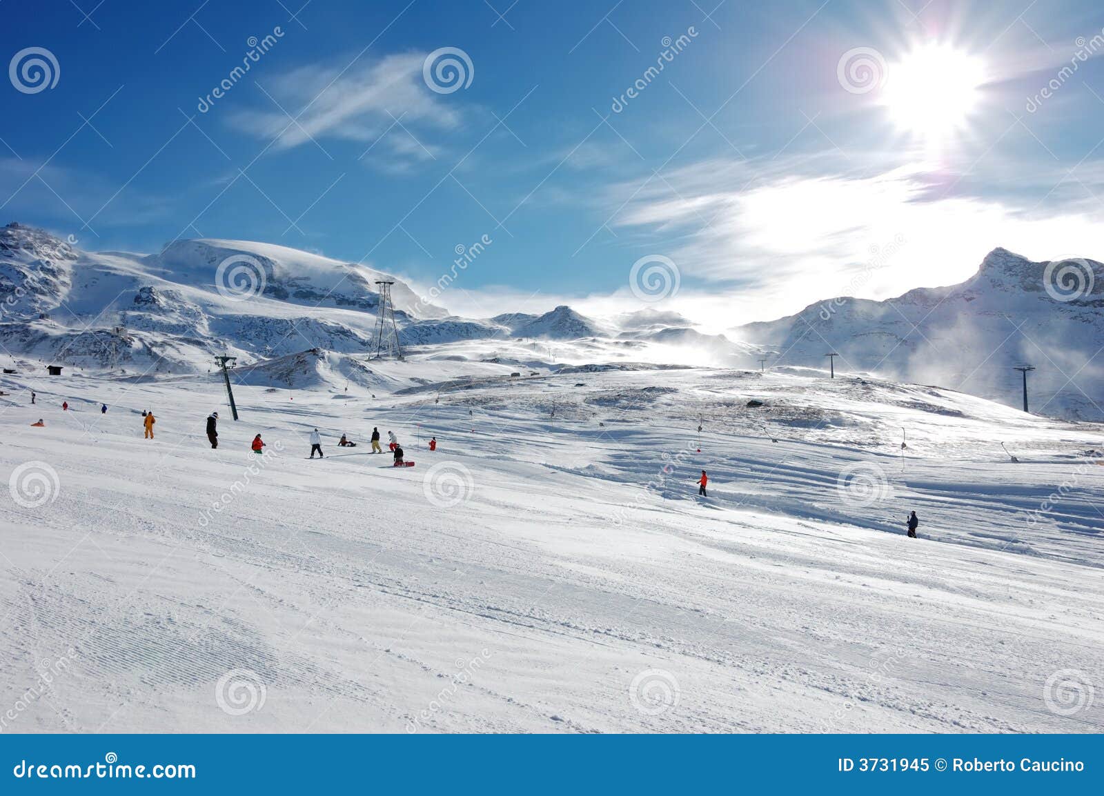 Ski resort slope stock image. Image of slope, mountain - 3731945