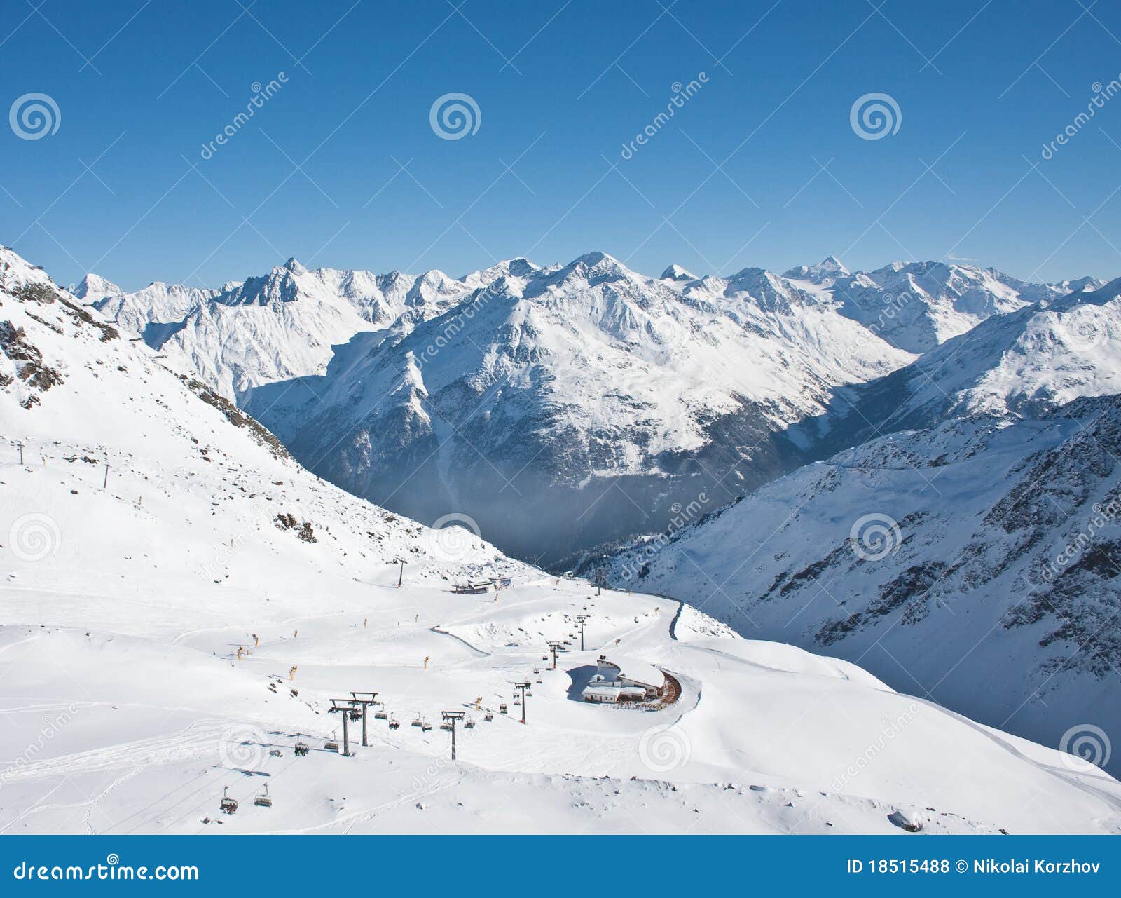 Ski Resort of Solden. Austria Stock Photo - Image of high, blue: 18515488