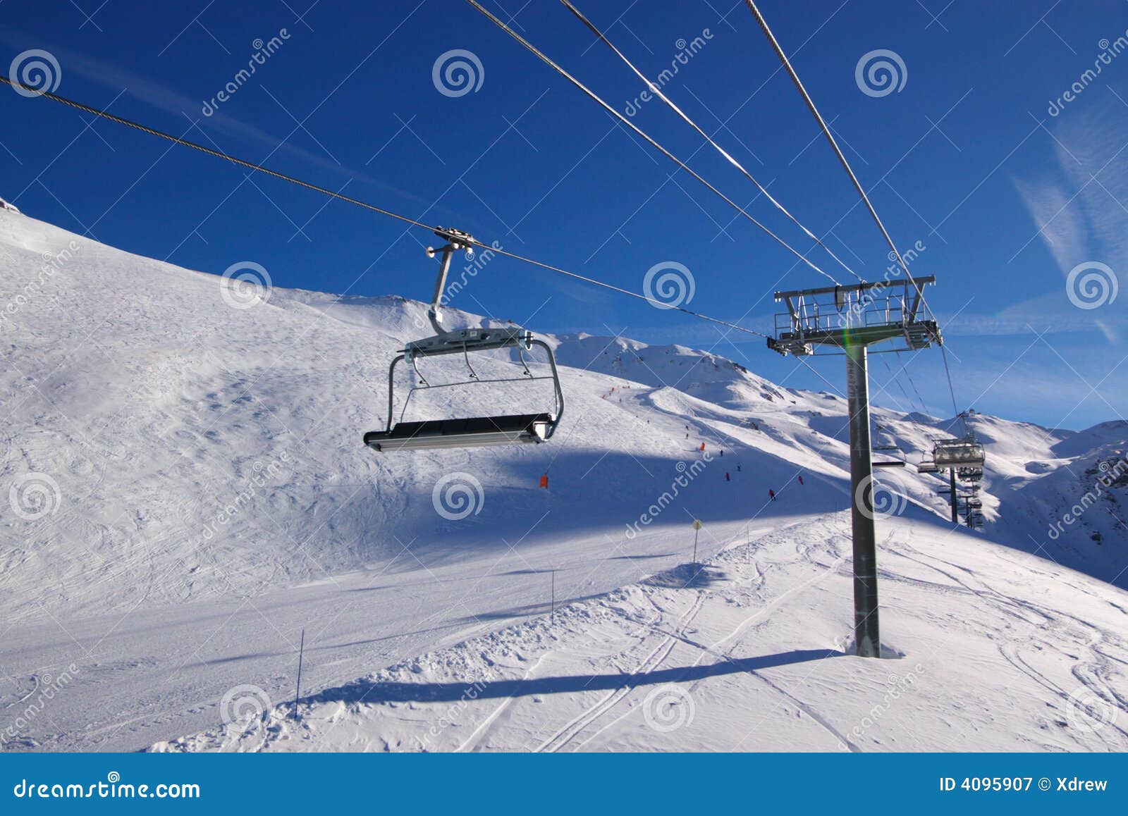 Ski resort winter view stock image. Image of horizontal - 4095907