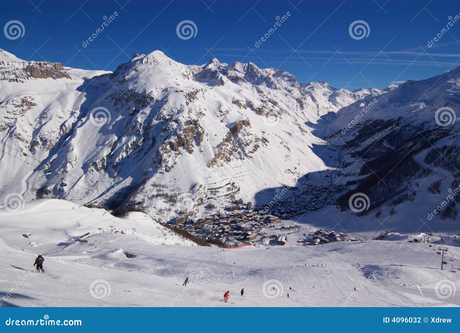 Ski resort winter view stock photo. Image of panoramic - 4096032