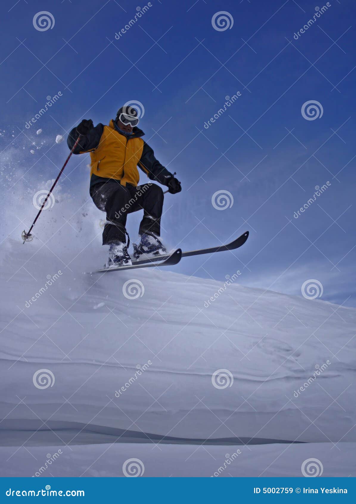 Ski-rider stock image. Image of brave, risk, snow, mountain - 5002759