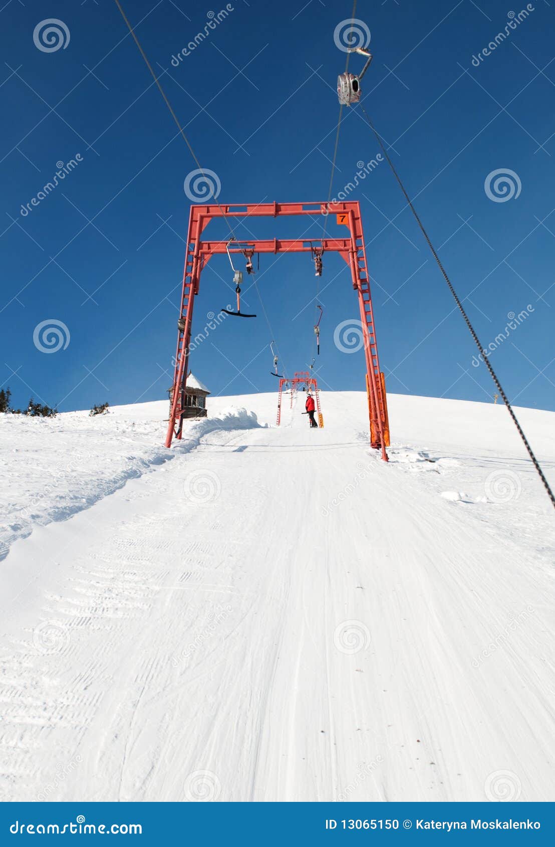 Ski rope tow stock photo. Image of alpine, skiing, empty - 13065150