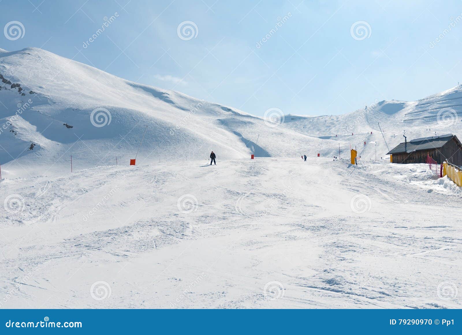 Ski Run Slope Downhill Wide Broad Mountain Stock Photo - Image of wide ...