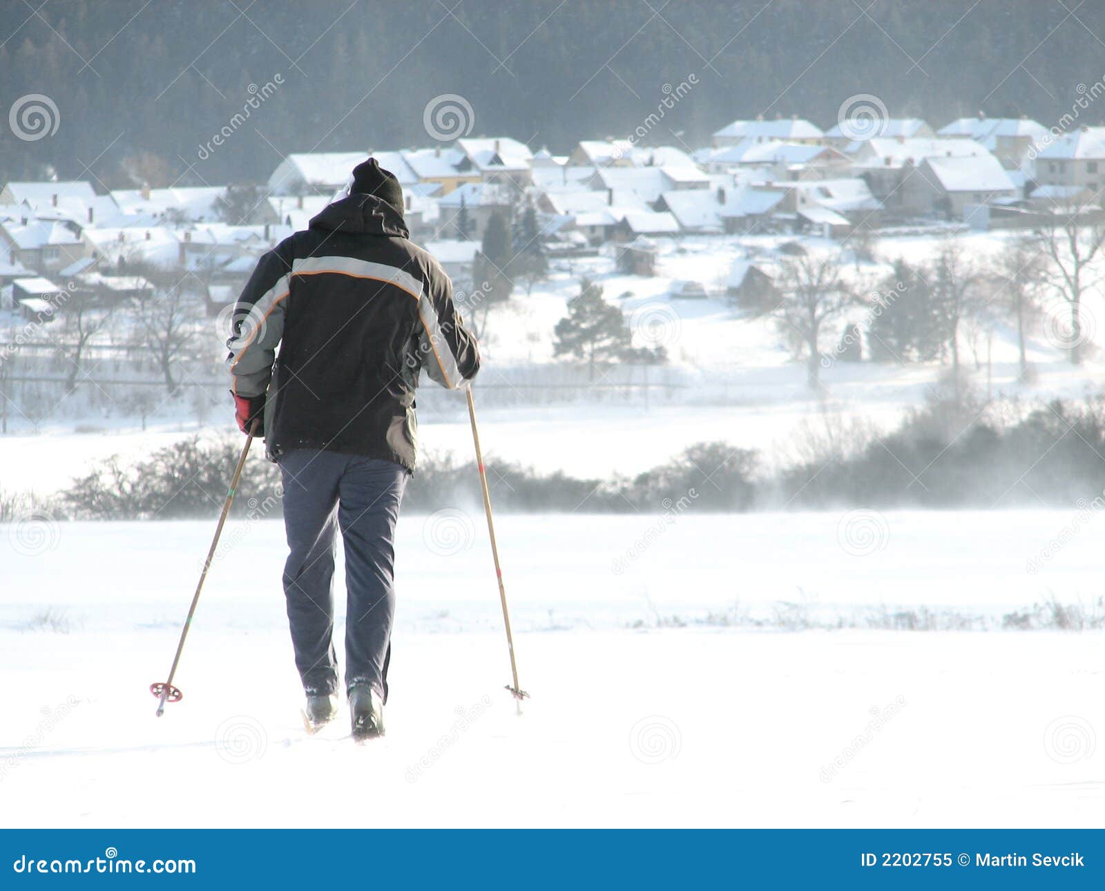 Ski runner stock image. Image of snow, village, skier - 2202755