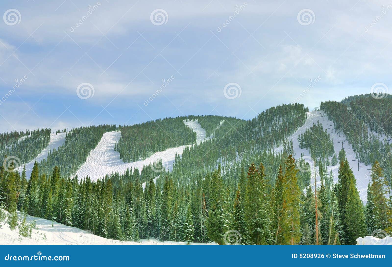 Ski Runs and Lift stock photo. Image of winter, lift, resort - 8208926