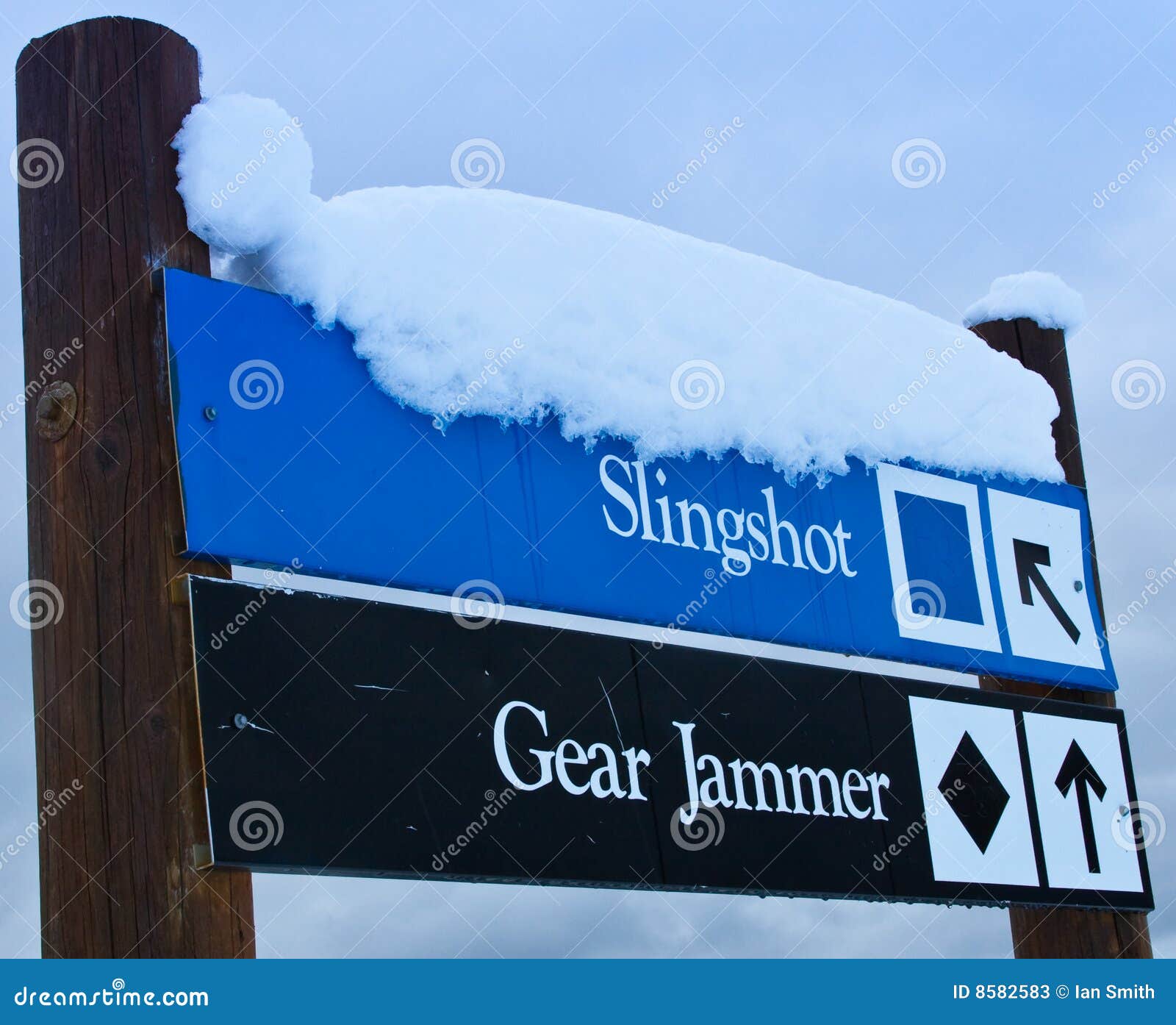 Ski Sign stock image. Image of blue, snow, hard, slingshot - 8582583