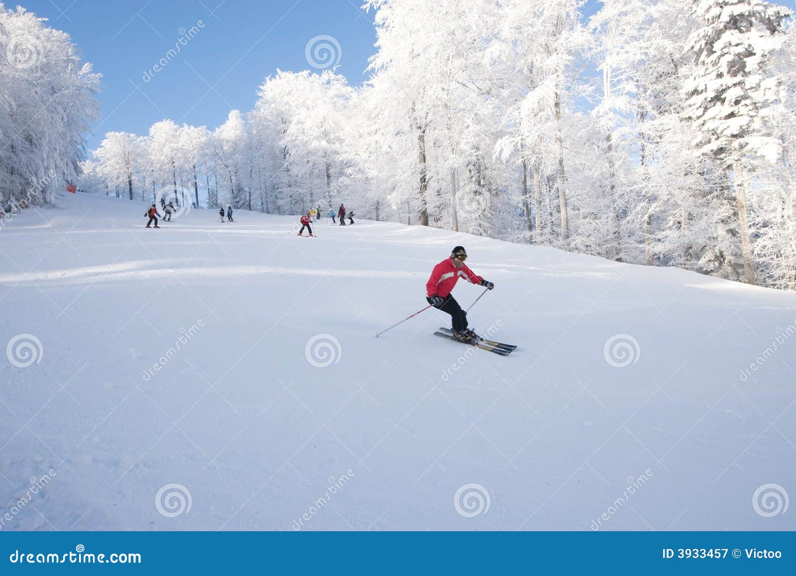 Ski slope stock image. Image of relaxation, mountain, extreme - 3933457