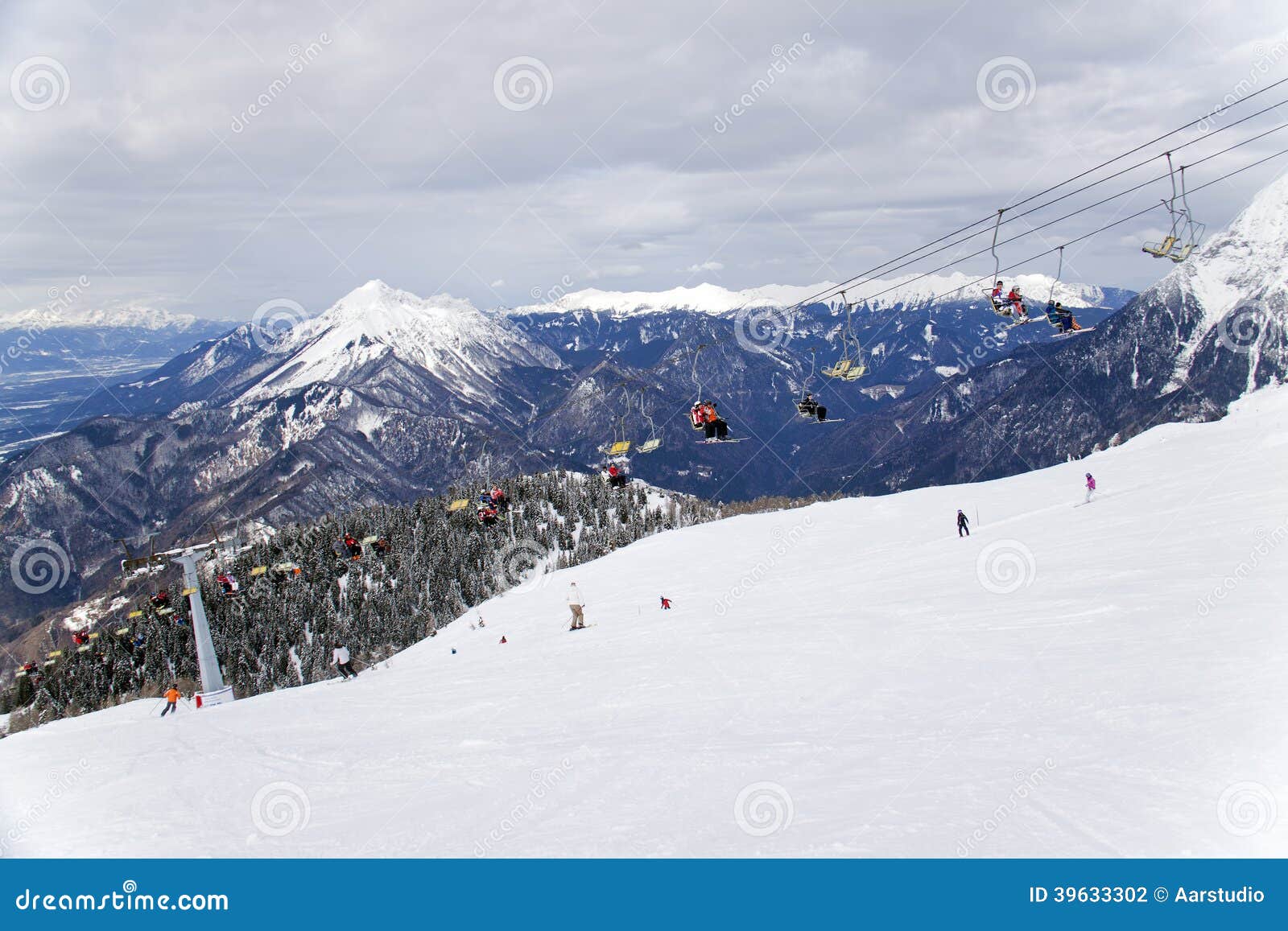 Ski slope stock photo. Image of active, landscape, scenic - 39633302
