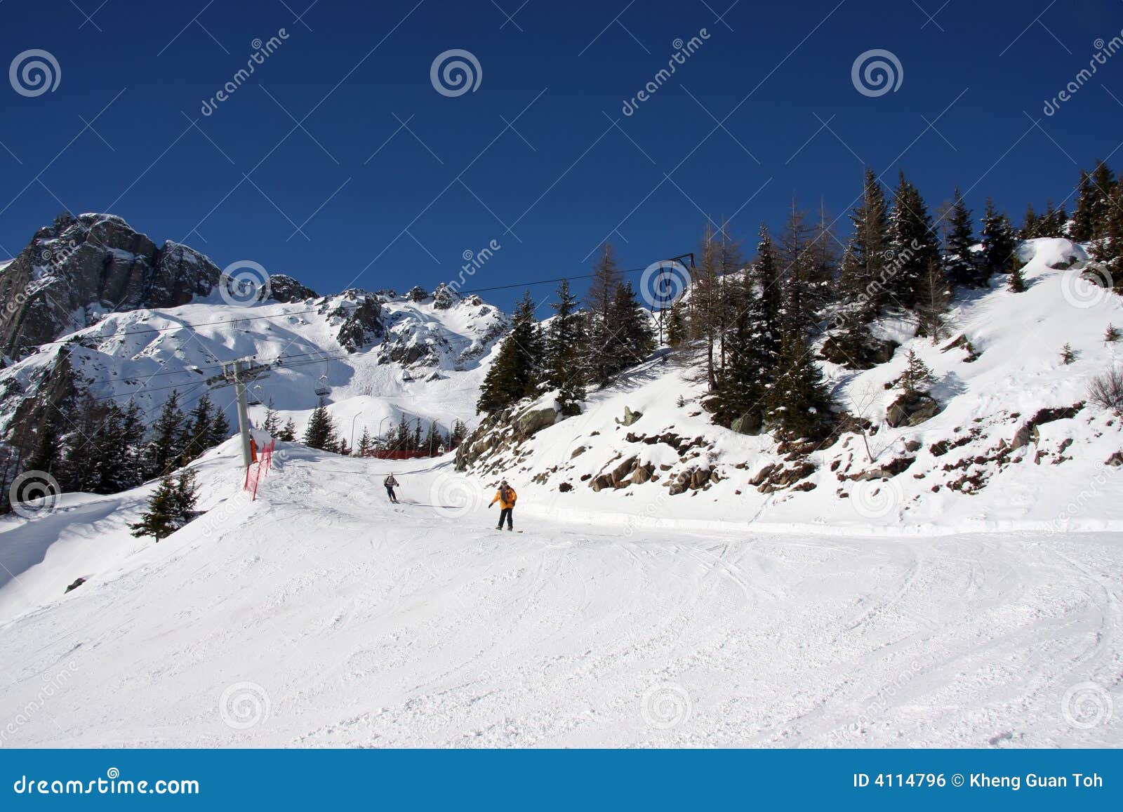 Ski slope stock photo. Image of winter, alpine, covered - 4114796