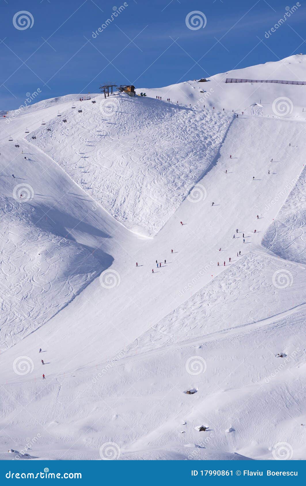 Ski slope in austrian alps stock image. Image of travel - 17990861