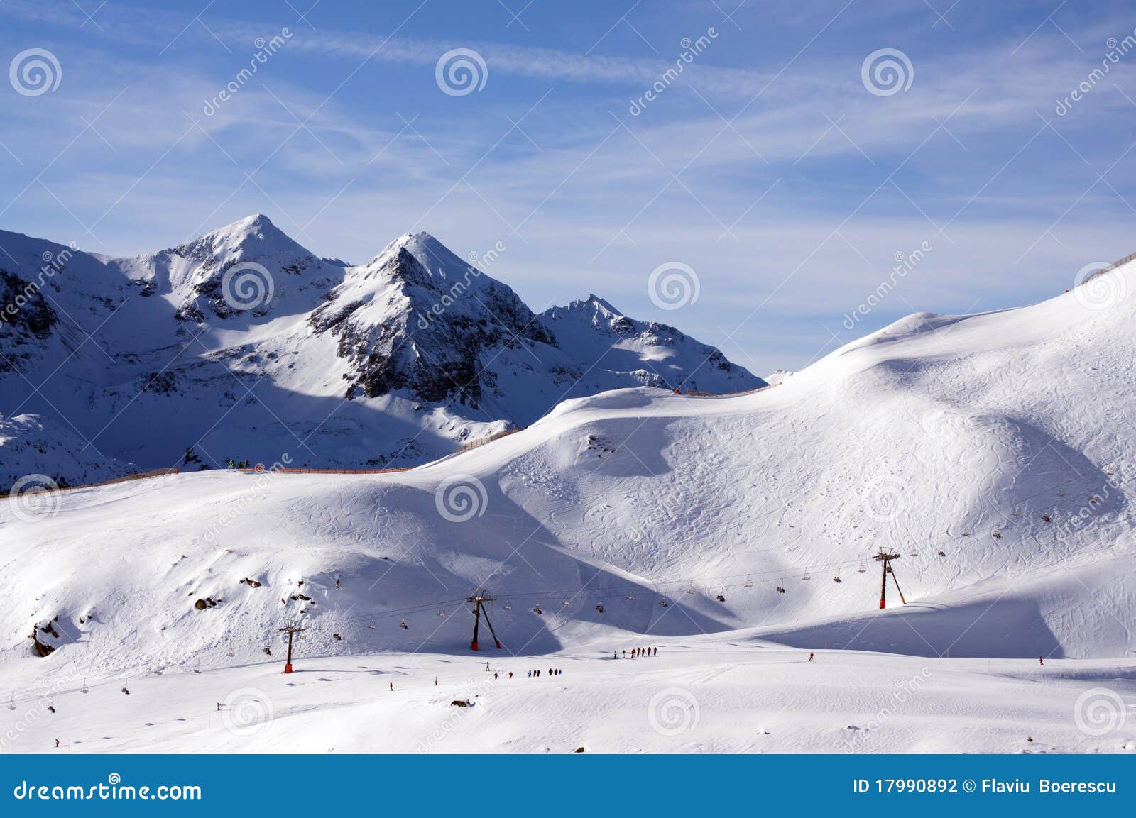 Ski slope in austrian alps stock photo. Image of white - 17990892