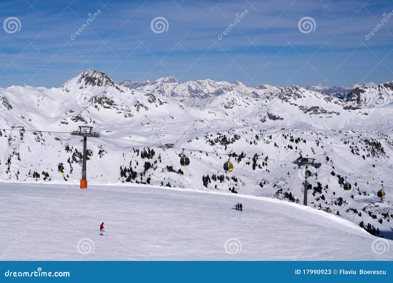 Ski slope in austrian alps stock image. Image of vertical - 17990923