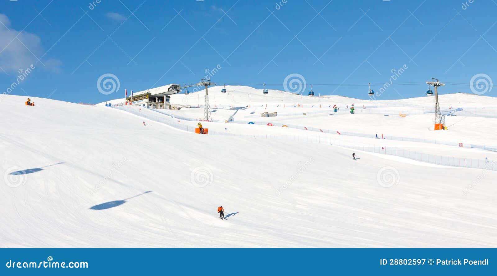 Ski Slope on a Beautiful Winter Day Stock Image - Image of puster ...