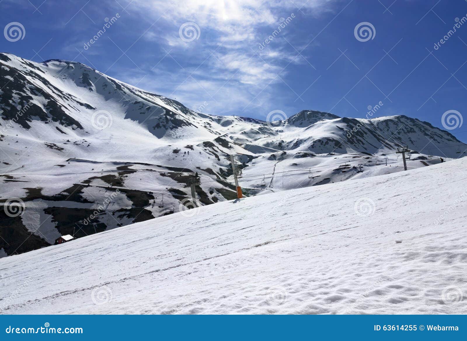 Ski slope stock image. Image of mountains, winter, resort - 63614255