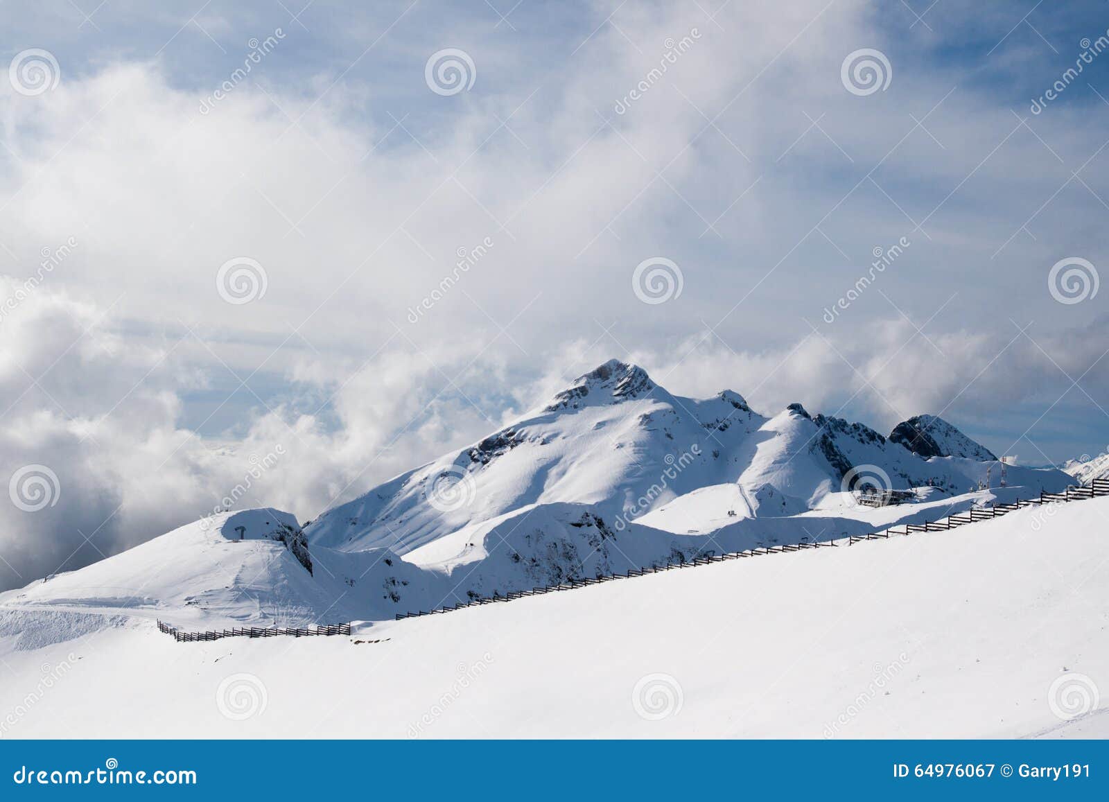 Ski on the Slope of the Ridge Aibga Stock Image - Image of slope ...