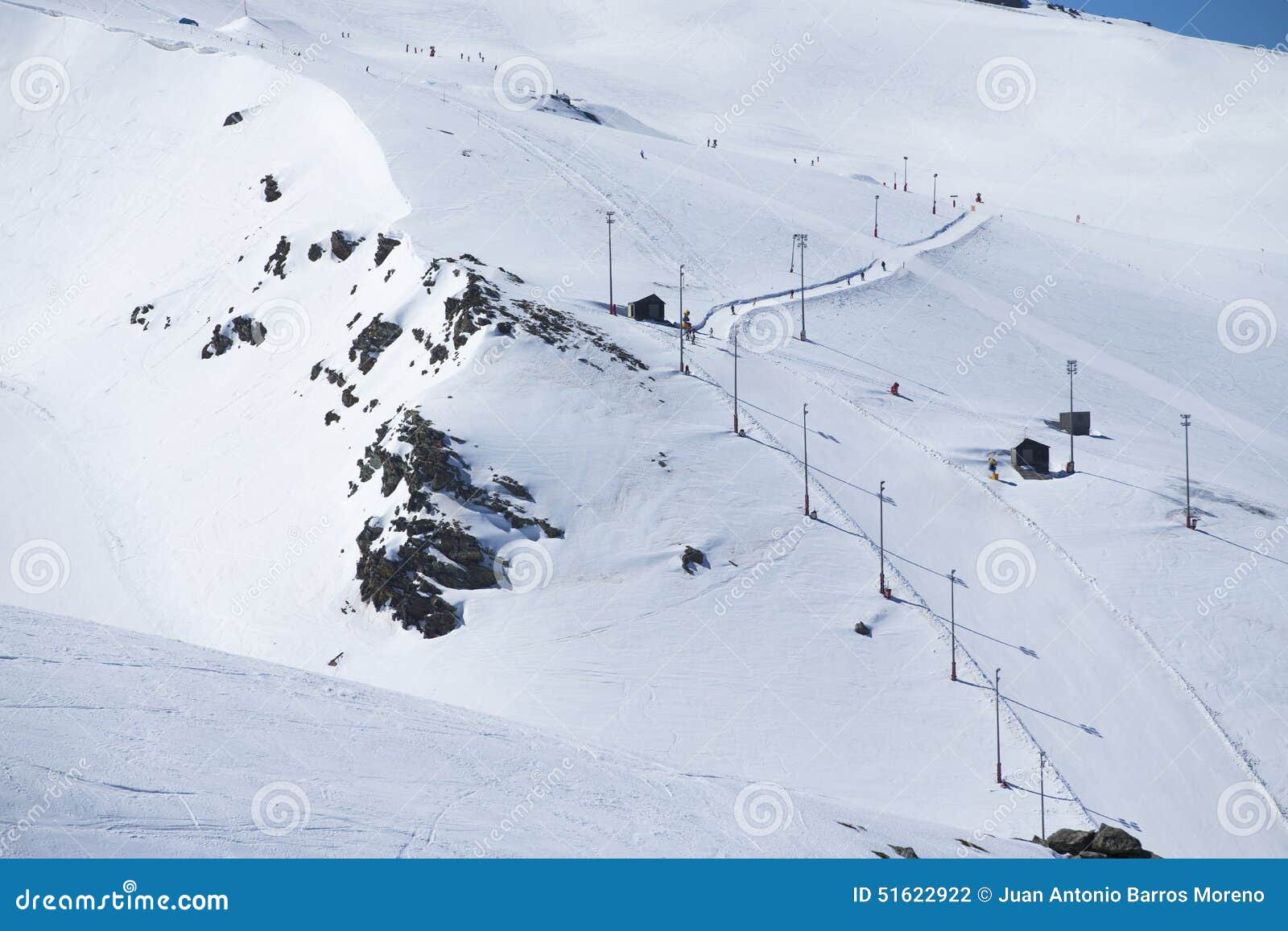 Ski slope and snow stock photo. Image of nature, spruces - 51622922
