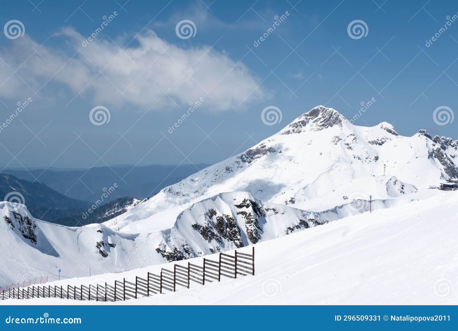 Ski Slopes at Rosa Peak, Sochi, Russia Stock Image - Image of scenery ...