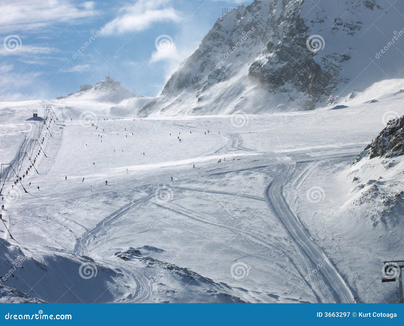 Ski slopes at Zermatt stock image. Image of alpine, winter - 3663297