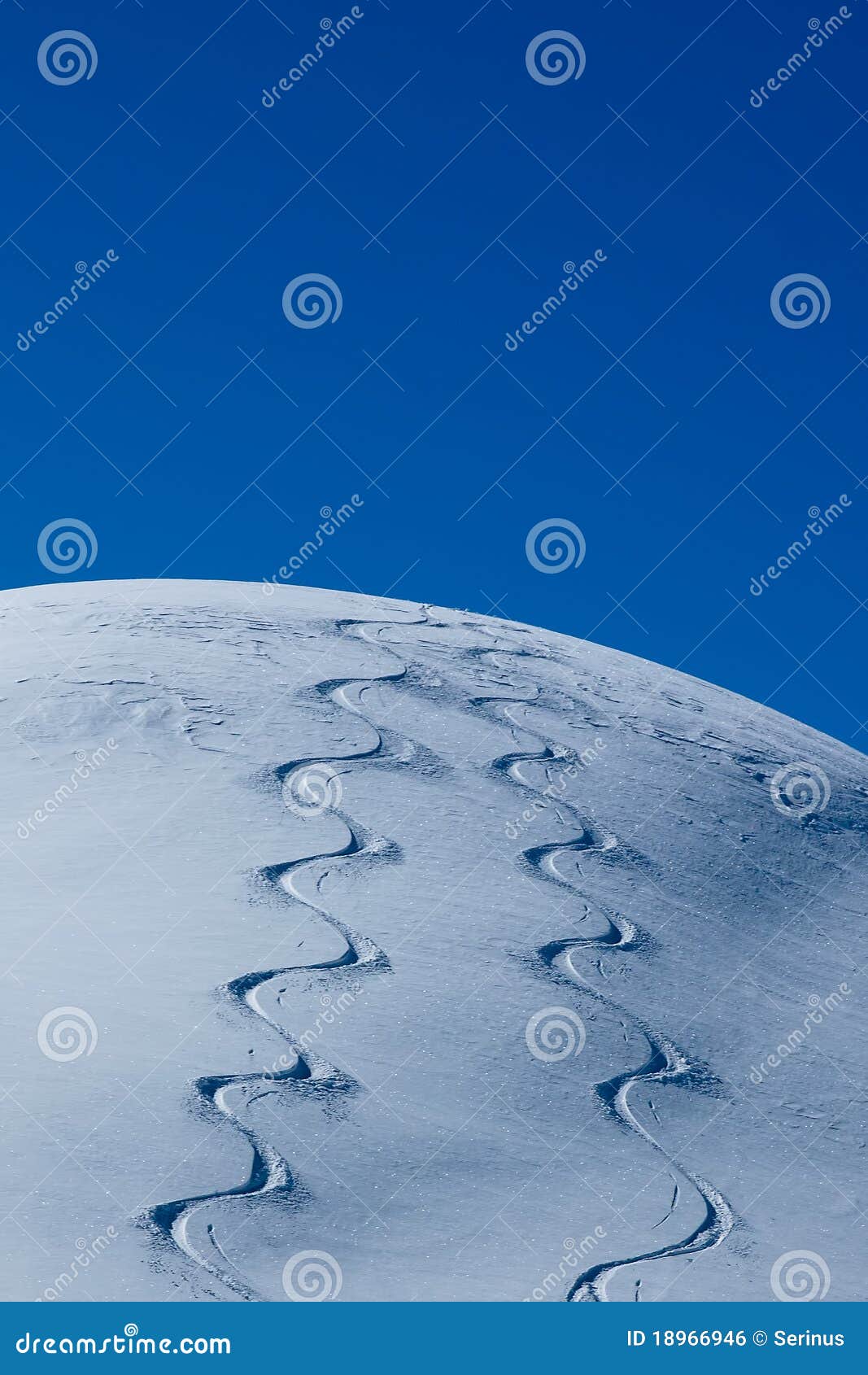 Ski traces stock photo. Image of mountain, rocks, skiing - 18966946