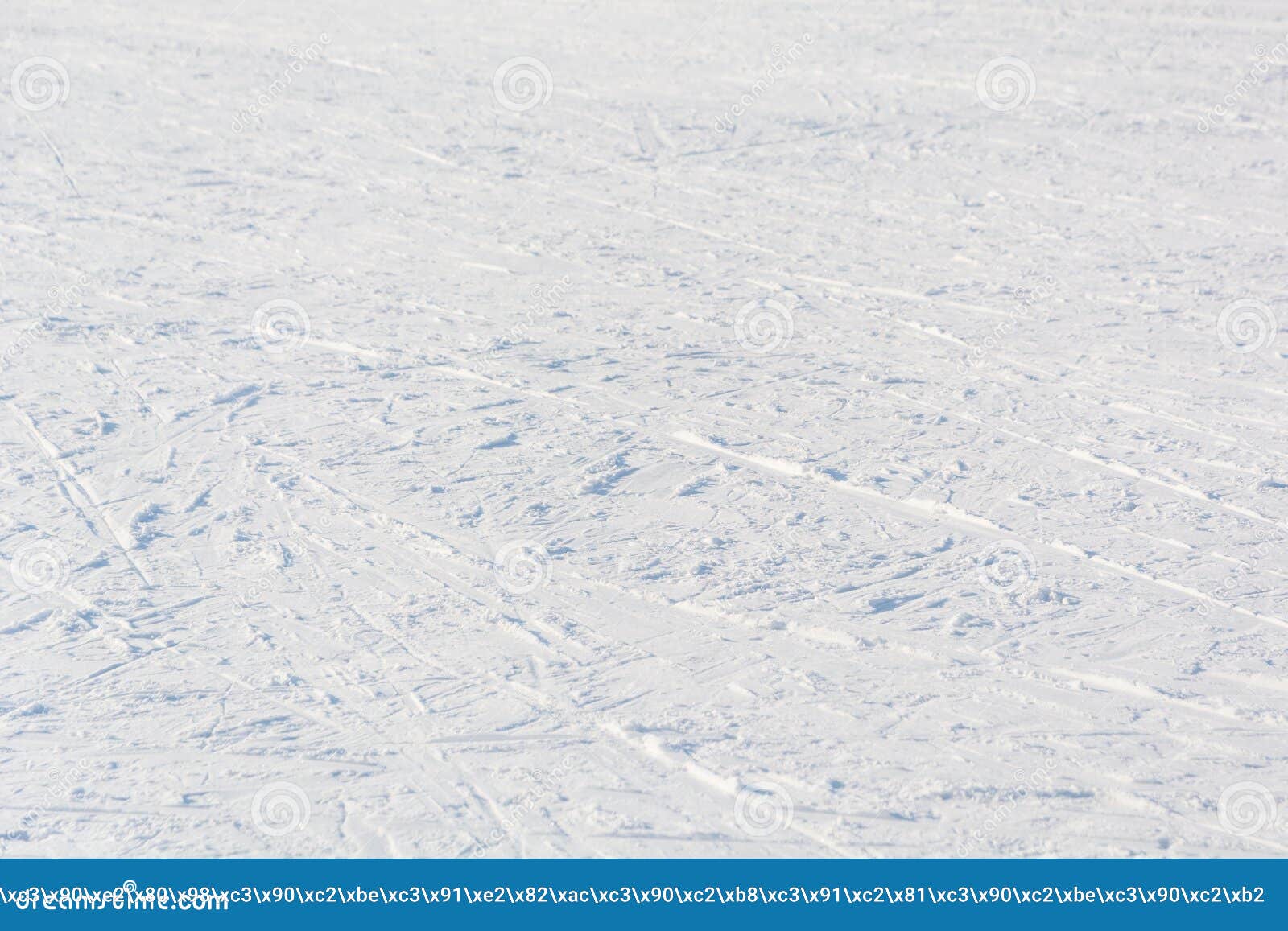 The Ski Track. Many Tracks from Skis in the Snow Stock Image - Image of ...