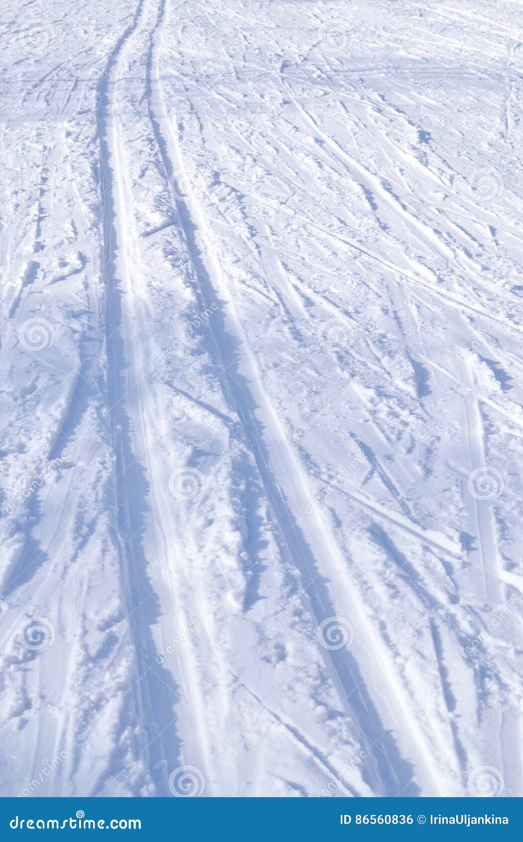 Ski Track. Texture, Background. Stock Photo - Image of compacted, trail ...