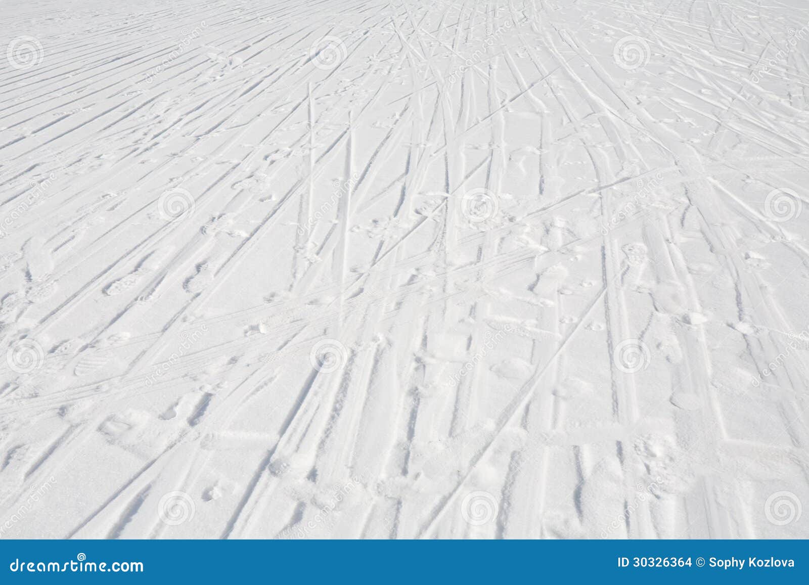 Ski tracks stock photo. Image of surface, tracks, snow - 30326364