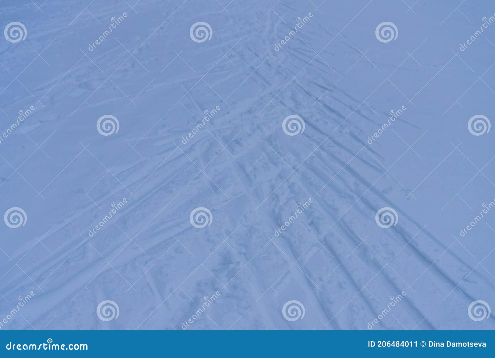 Ski Tracks in the Snow. Winter Texture Stock Image - Image of sport ...
