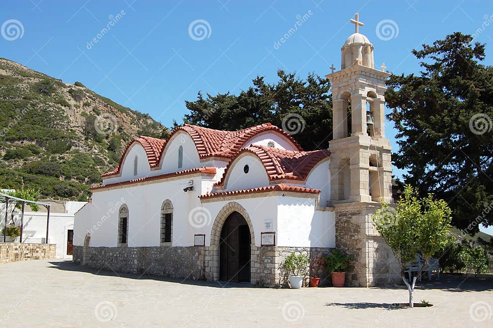 Skiadi Monastery Rhodes stock photo. Image of religion - 19744916