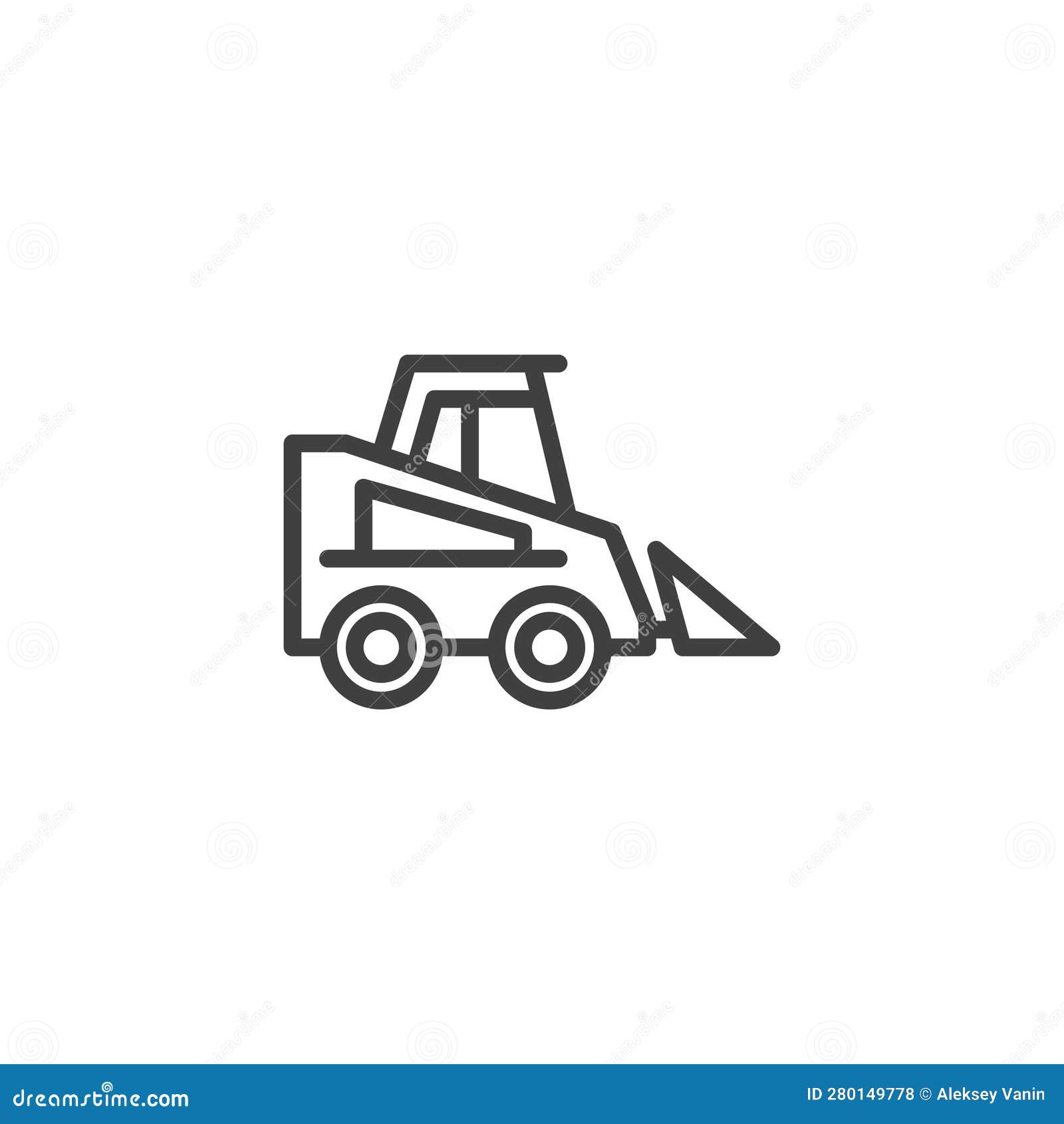 Skid Loader Vector Illustration | CartoonDealer.com #50262492