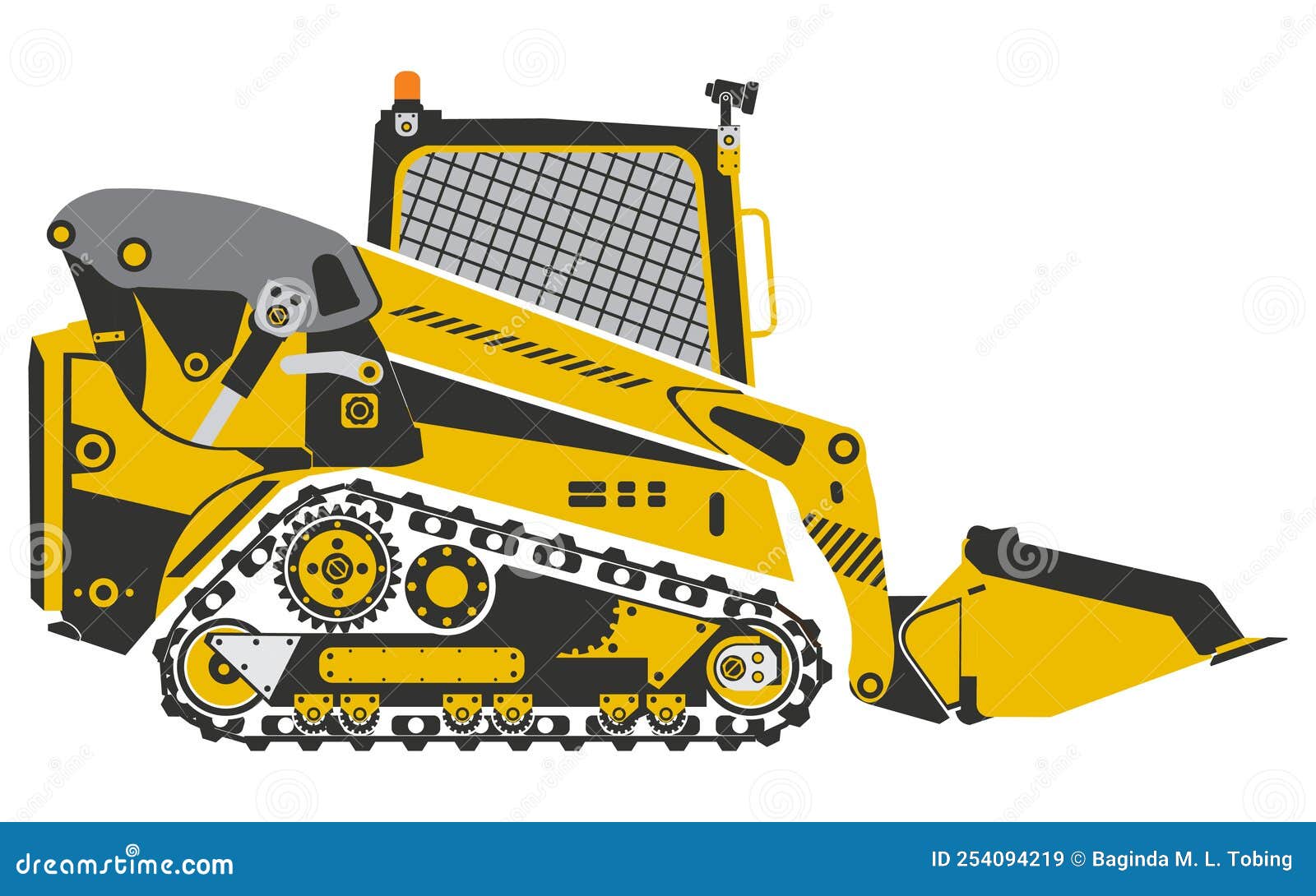 Linear Skid Loader Icon From Industry Outline Collection. Thin Line ...