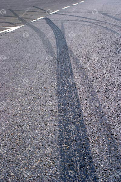 Skid marks left by drivers stock image. Image of driver - 3017641