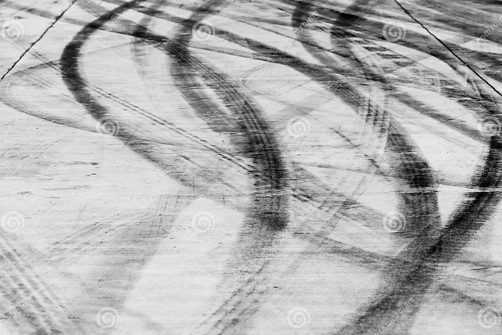 Skid marks on road surface stock image. Image of skid - 76317725