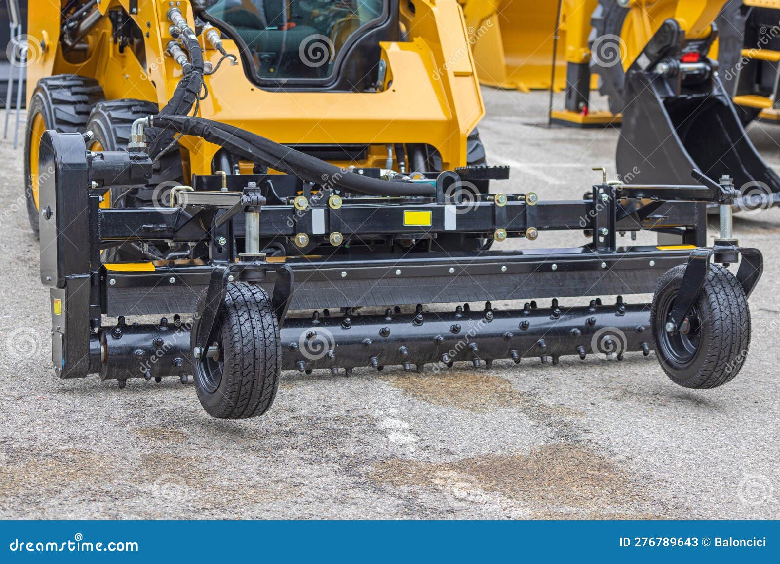 Skid Steer Box Rakes stock image. Image of construction - 276789643