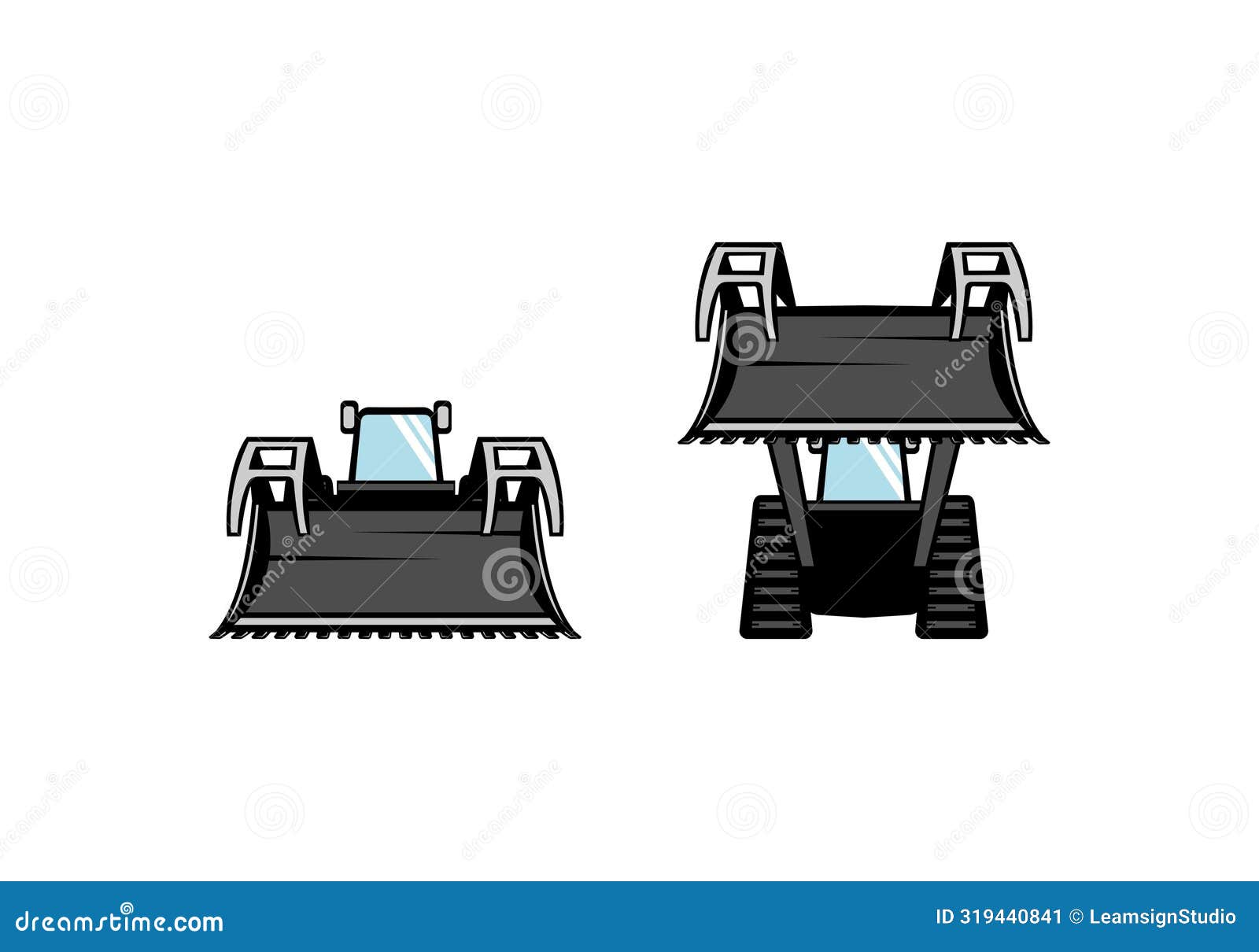 Skid Steer Grapple Design Illustration Cartoon Vector | CartoonDealer ...
