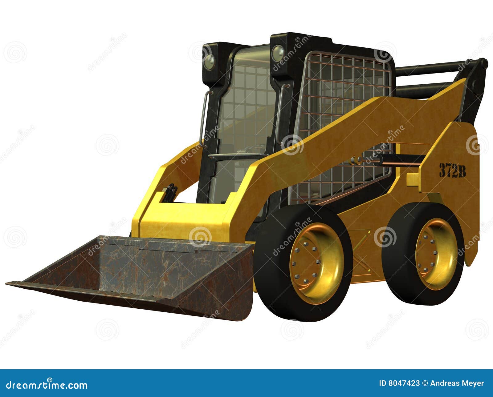 Skid Steer Loader stock illustration. Illustration of trencher - 8047423