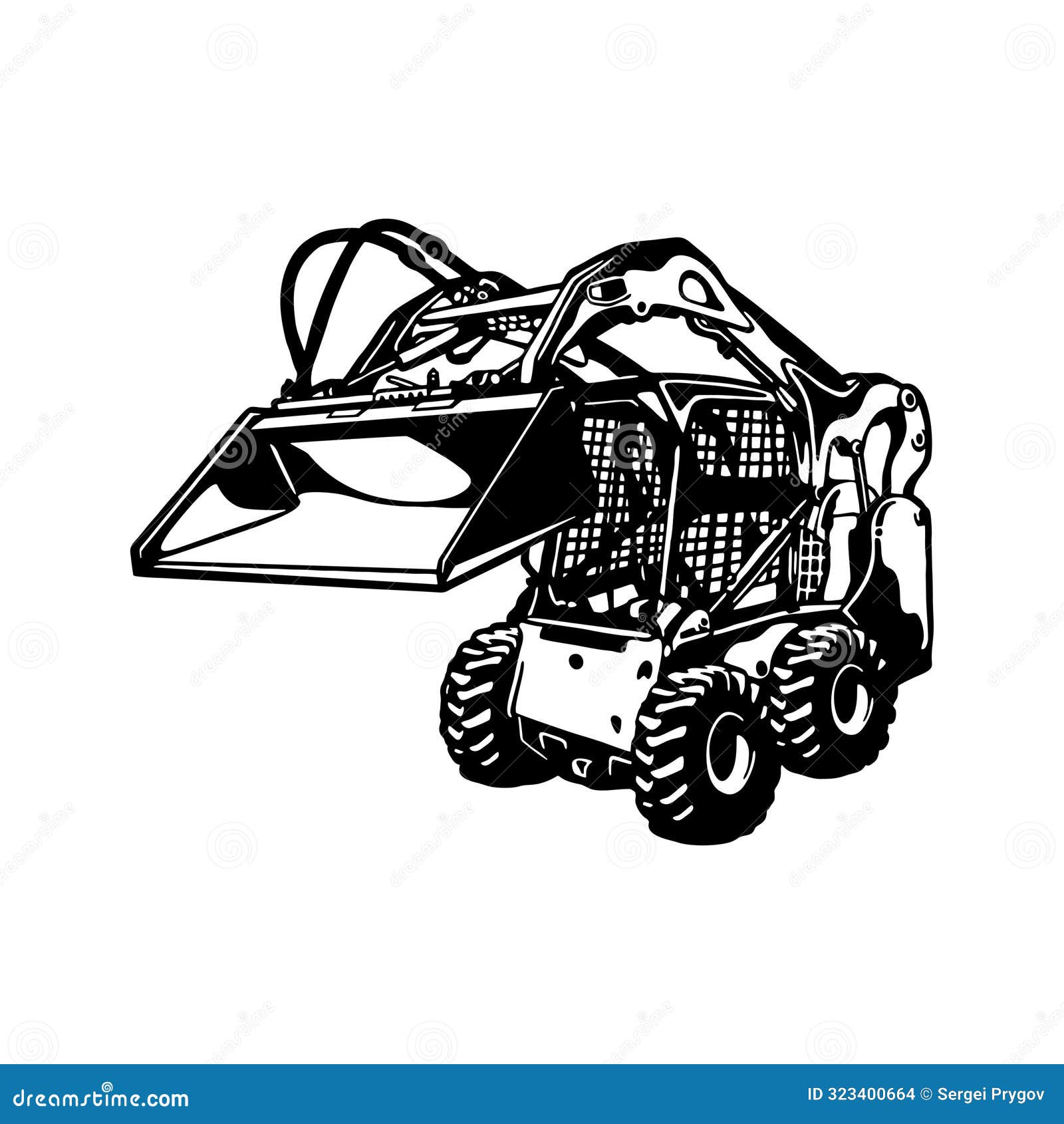 Skid Steer Loader, Bulldozer Vector Image Special Vehicles, Heavy ...