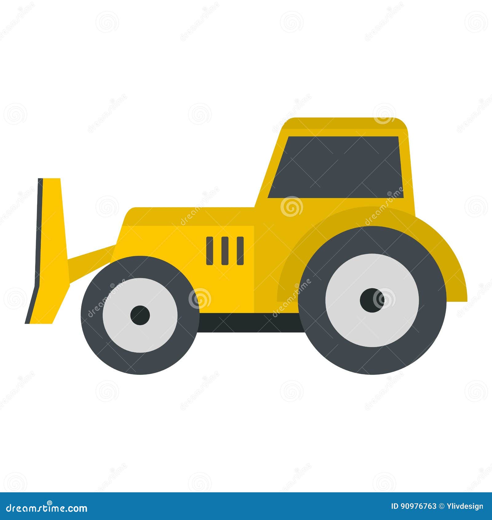 Skid Steer Loader Icon Isolated Stock Vector - Illustration of ground ...
