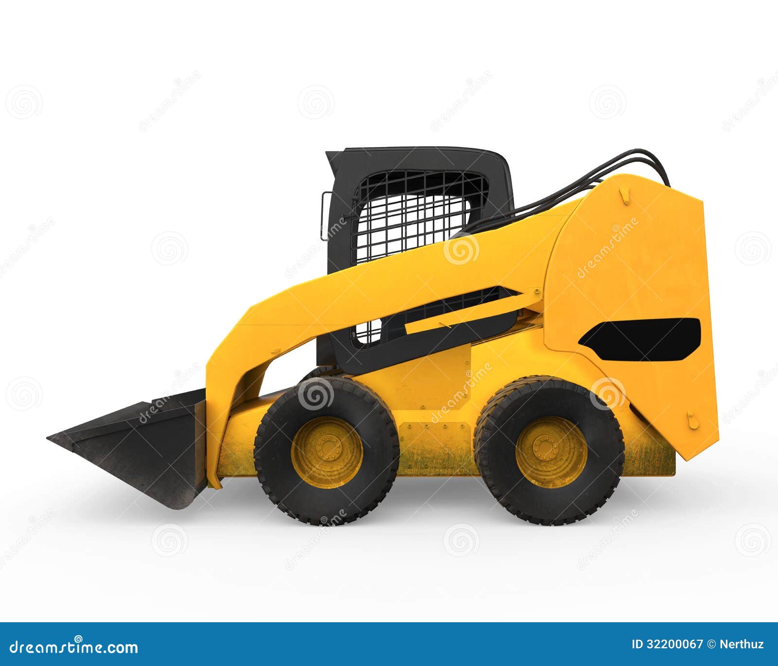 Yellow Bobcat Machine Logo