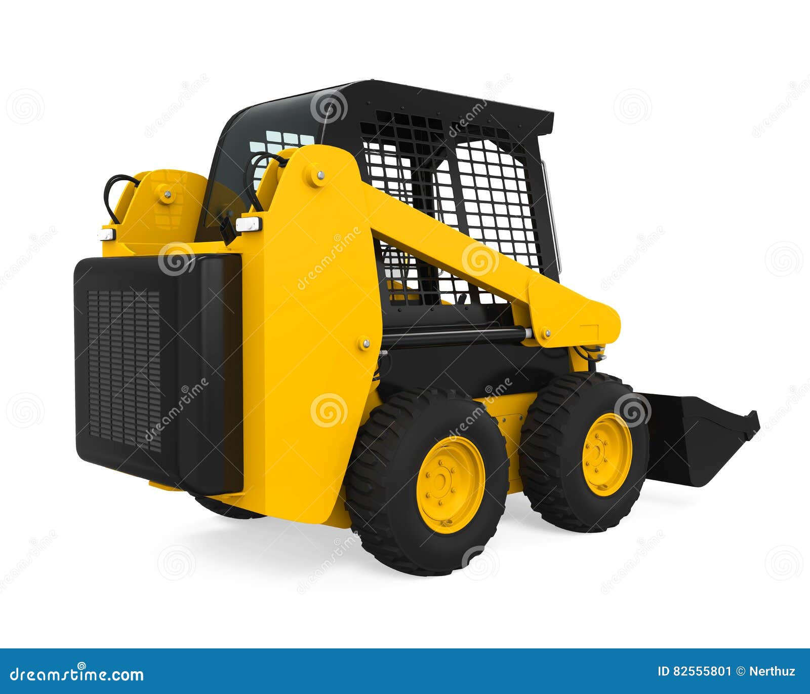 Skid-steer Loader stock illustration. Illustration of machine - 82555801