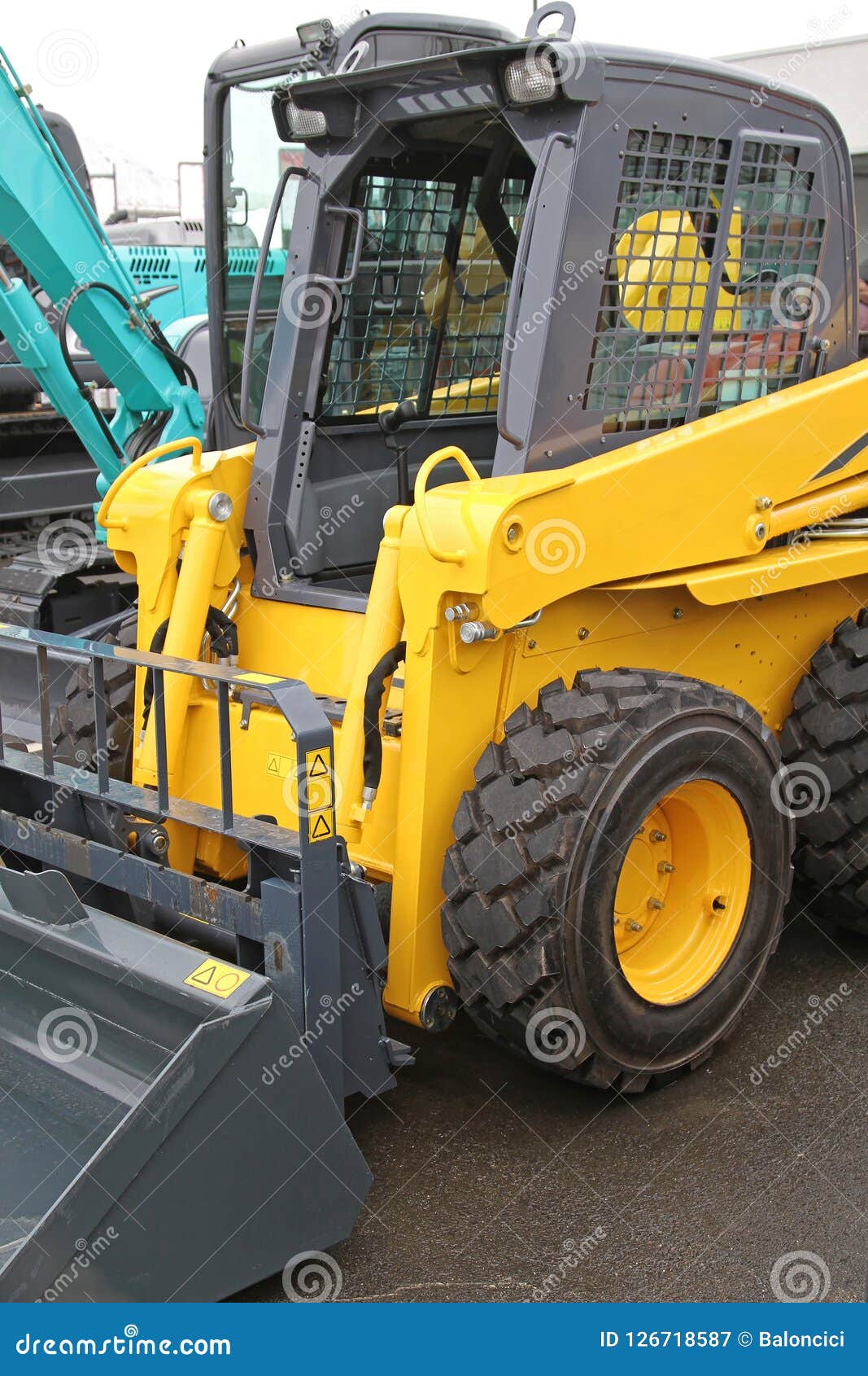 Skid Steer stock image. Image of small, loader, construction - 126718587