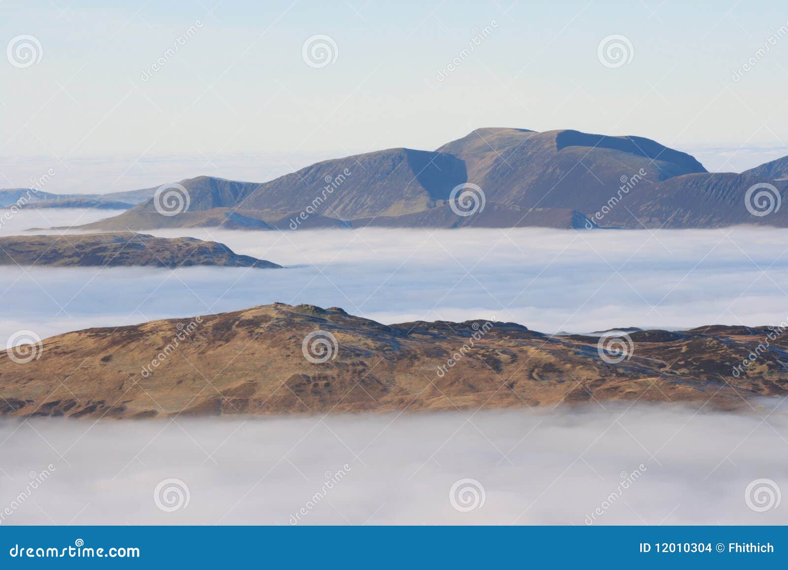 Skiddaw Fells from Helvellyn Stock Photo - Image of mountain, helvellyn ...