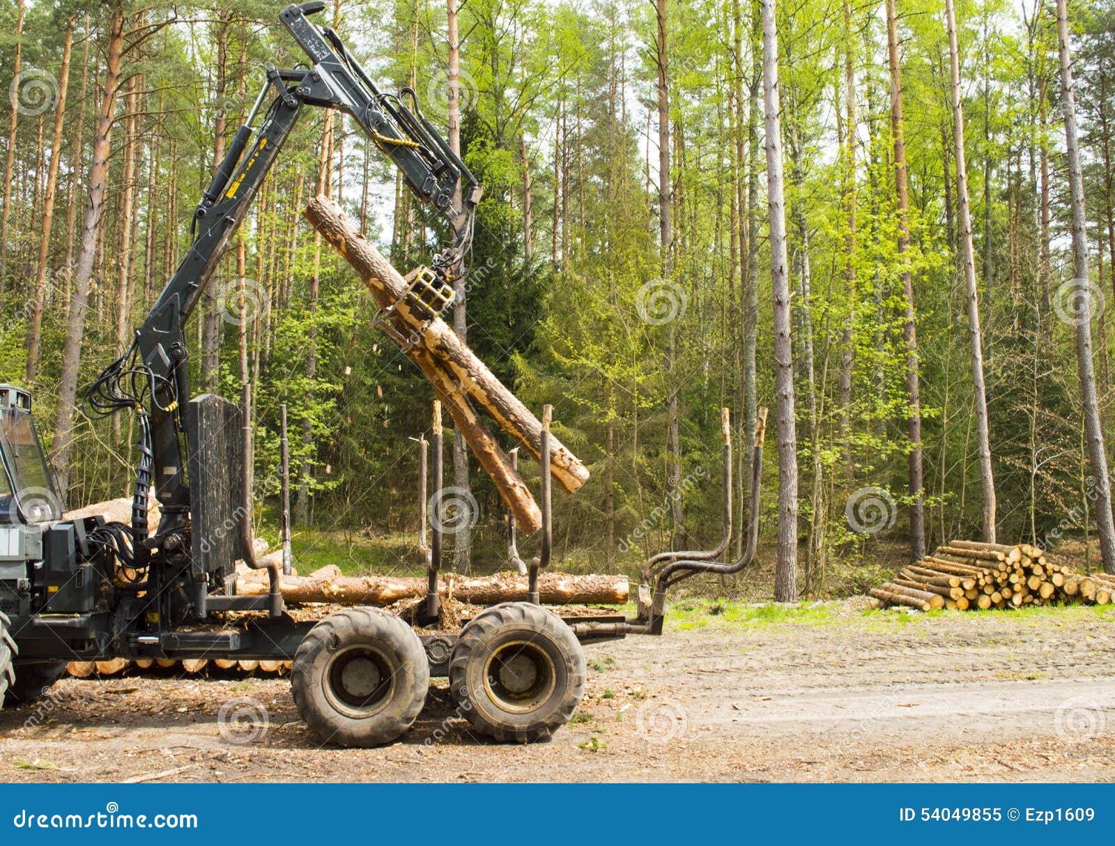 Skidder stock image. Image of forest, skidder, felling - 54049855