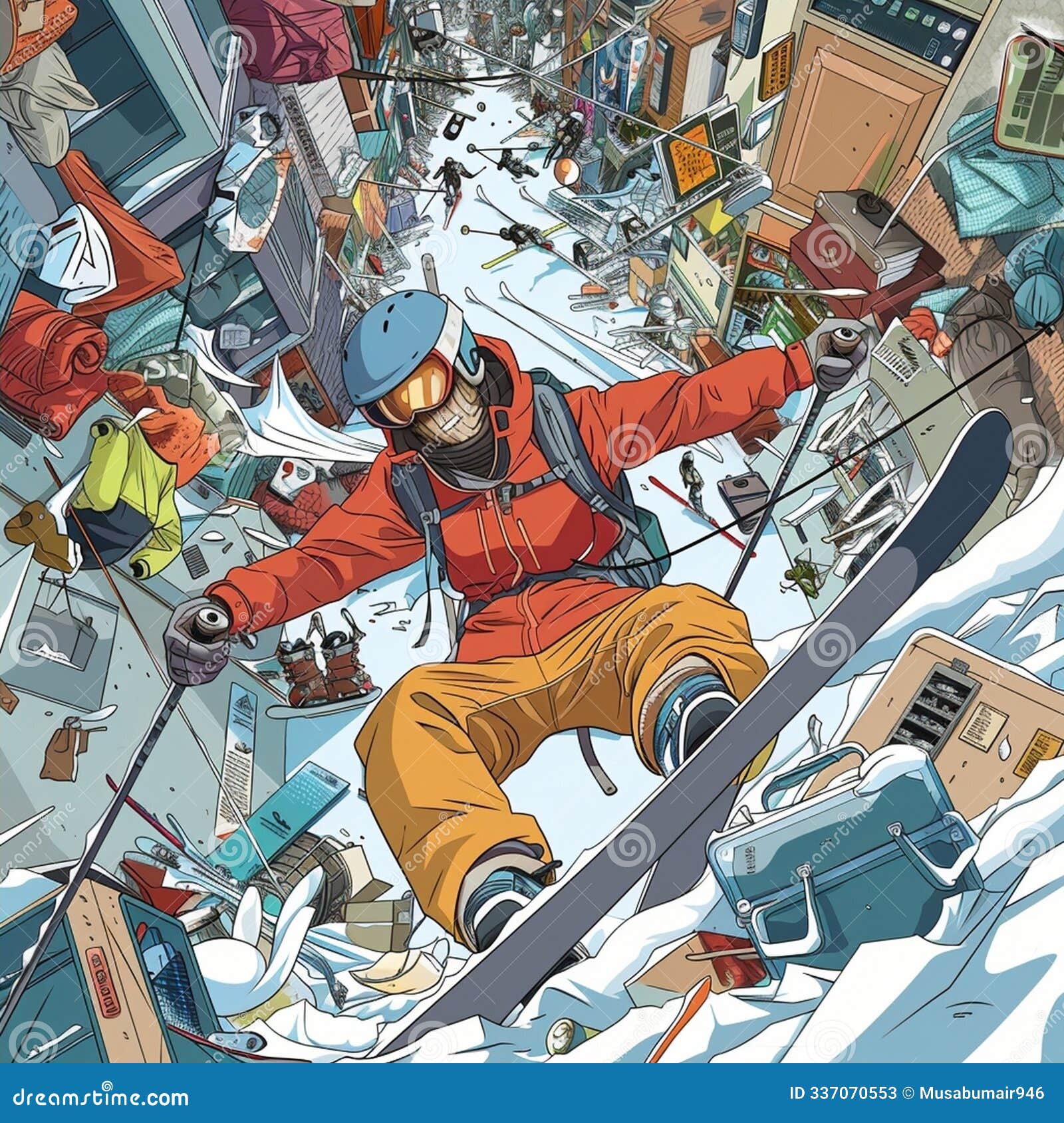 A Chaotic Scene With A Ruptured Gas Pipeline Causing Environmental ...