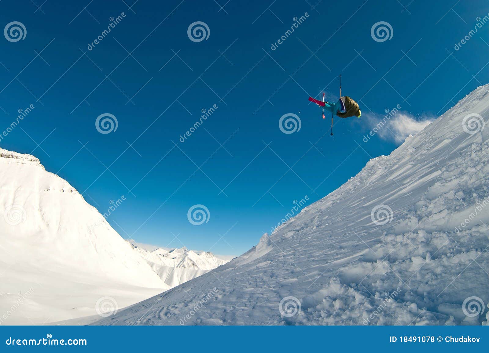 Skier flying in the air stock photo. Image of lifestyle - 18491078