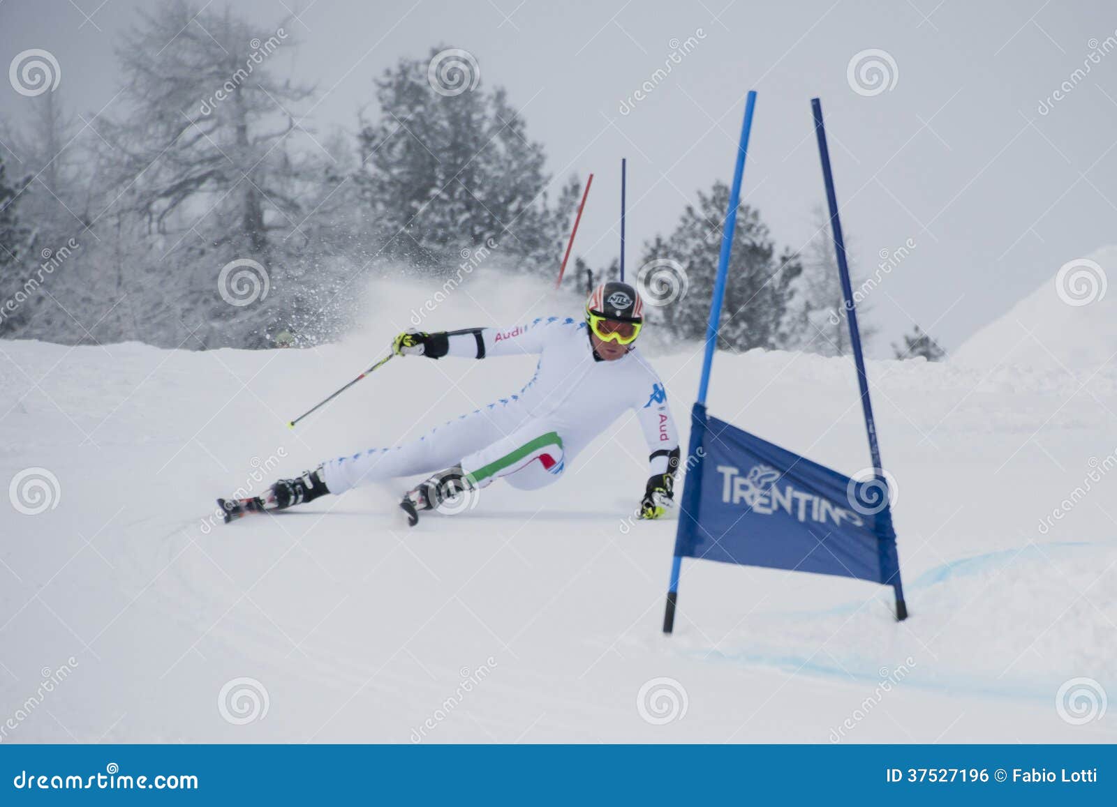 Skier in Giant Slalom Test editorial photo. Image of downhill - 37527196