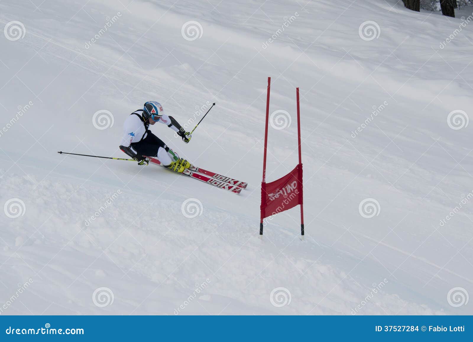 Skier in Giant Slalom Test editorial stock image. Image of national ...
