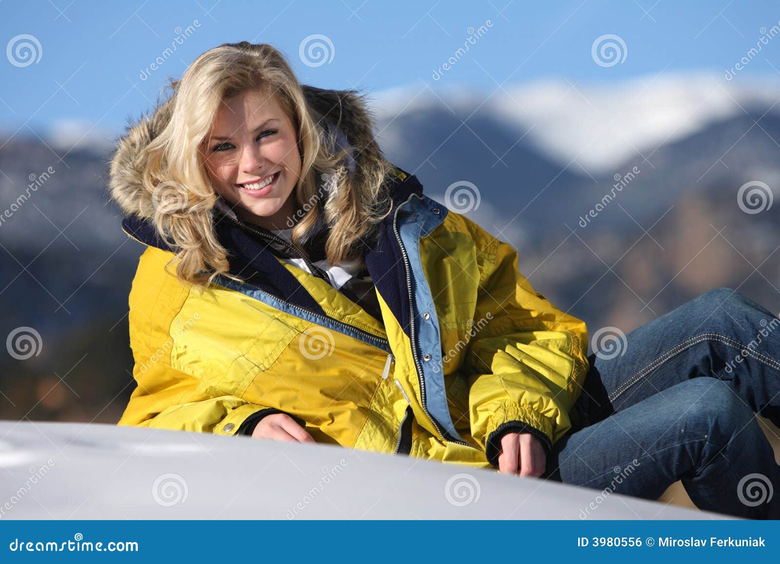 Skier girl stock photo. Image of teeth, peak, colorado - 3980556